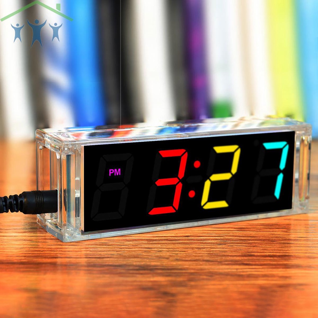 DIY Electronic Clock Kit LED Digital Electronic Alarm Clock Kit 4 ...