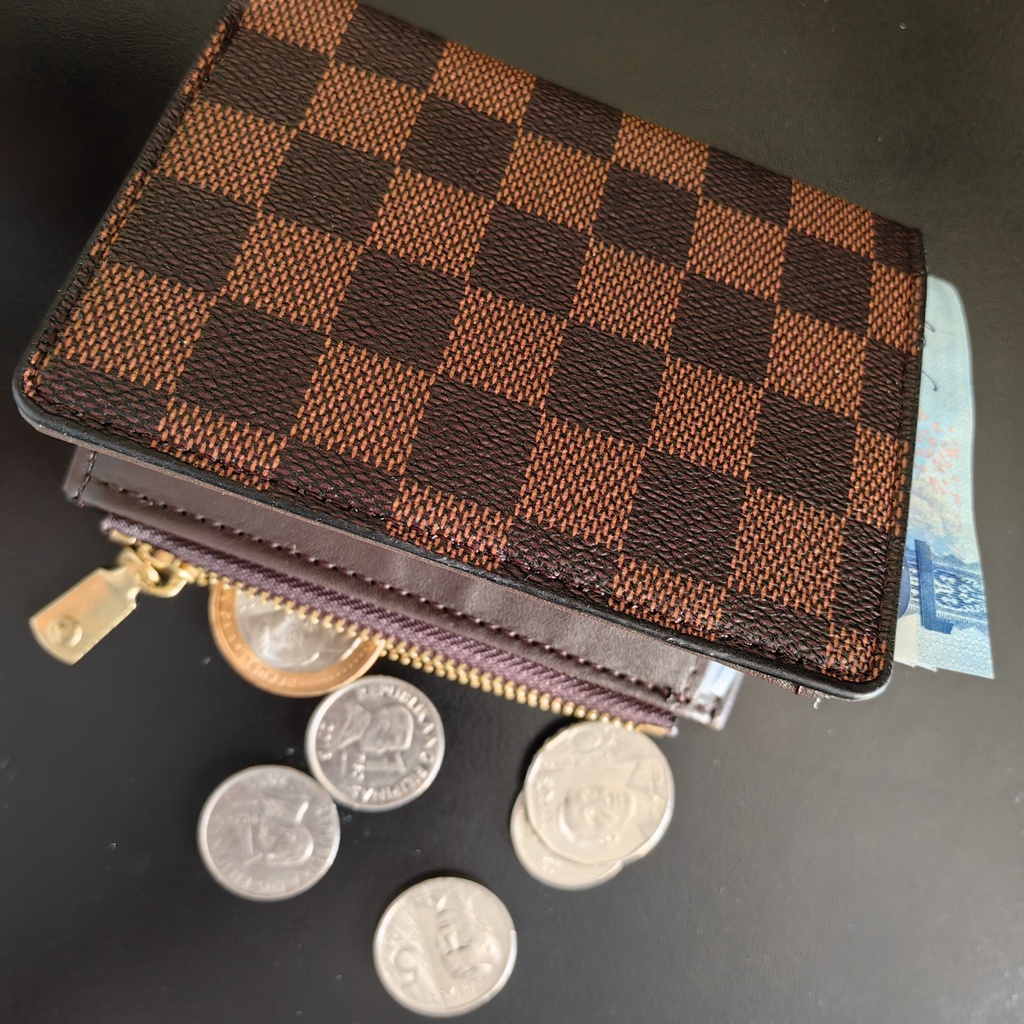 Fashionable Leather Short Wallet For Men Multi-Function Buckle Purse ...