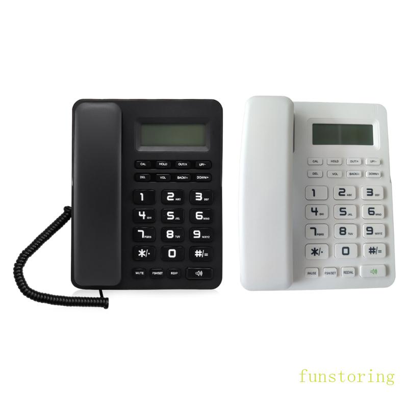 FUN VTC-500 Corded Landline Phone Big Button and LCD Display for Seniors Desktop Wall Mount ...