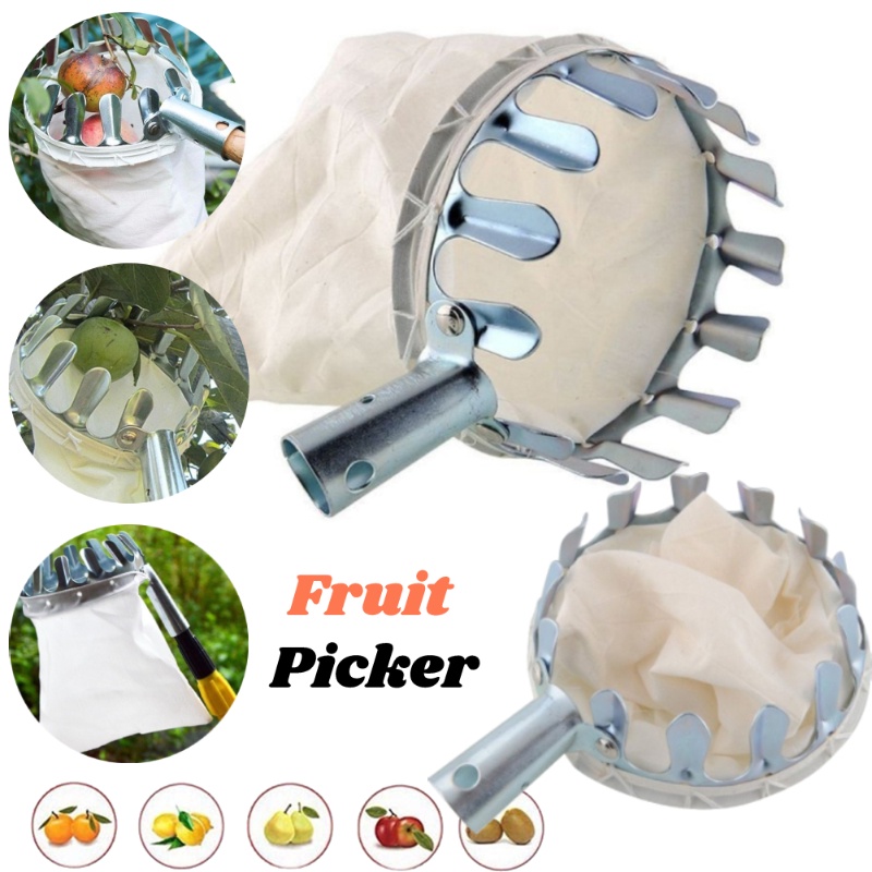 Metal Fruit Picker Portable Orchard Gardening Apple Peach High Tree ...