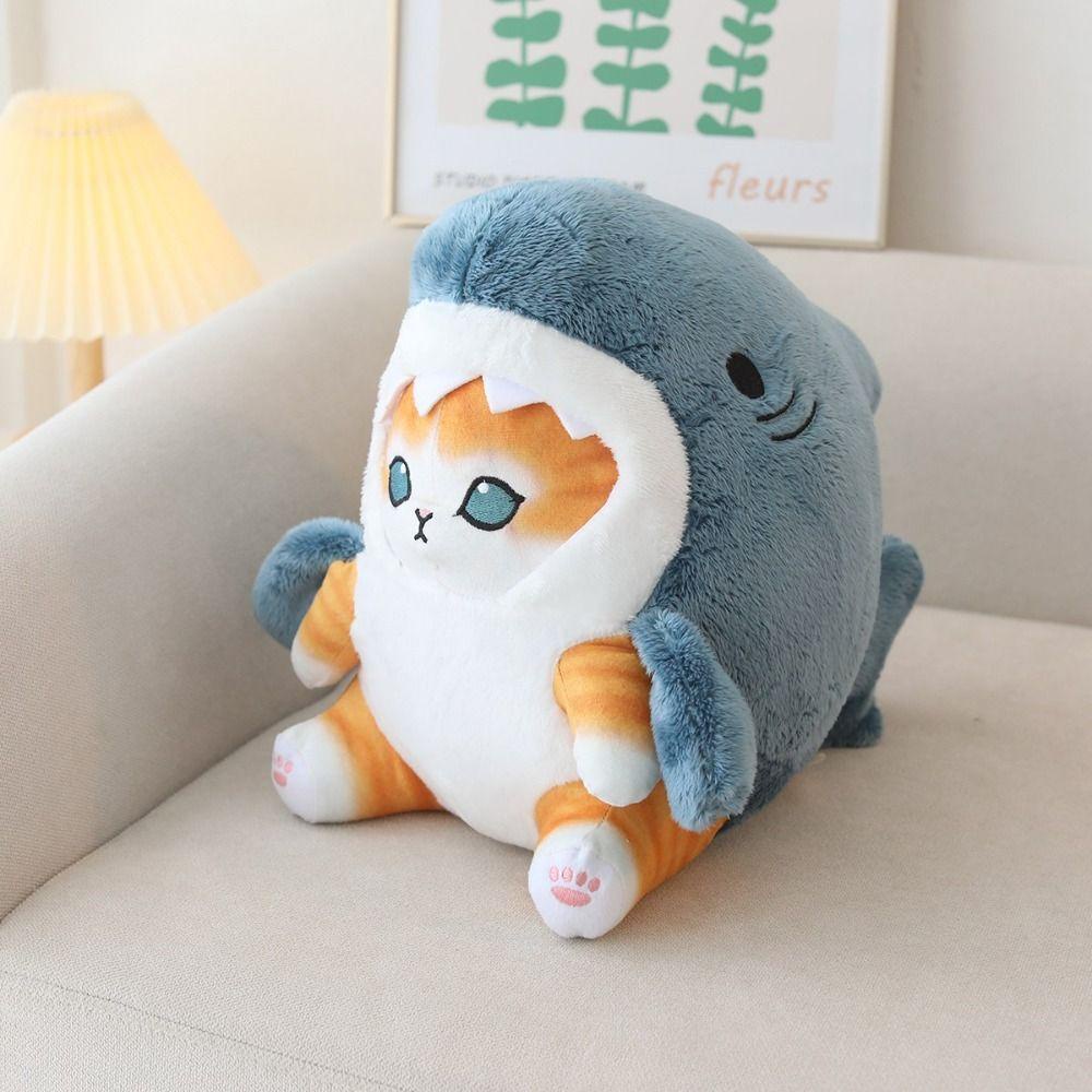 MIQUELPW Kawaii Shark Cat Plush, Shark Cat Soft Shark Cat Plush Toy ...