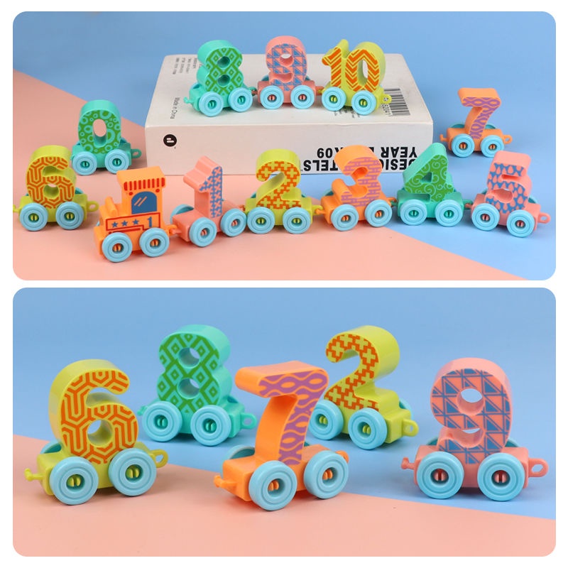 Number Train Set for 1 2 3 Year Olds, Educational Toy Cars for Toddlers ...