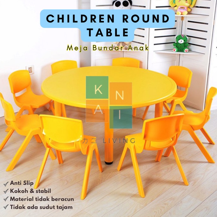 Round Study Table For PAUD Kindergarten School Play group Premium Desk ...