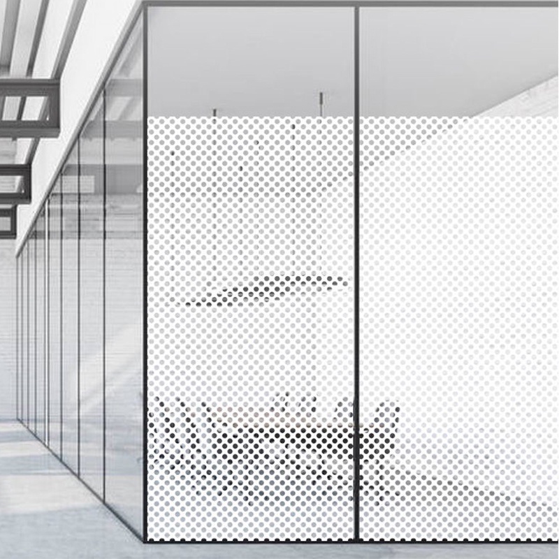 Static Mesh Window Film Perforated Self-Adhesive Black Privacy Glass ...