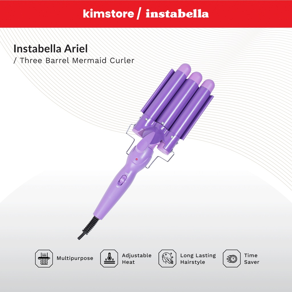 Instabella Ariel Three Barrel Mermaid Curler HC-476 | Shopee Philippines