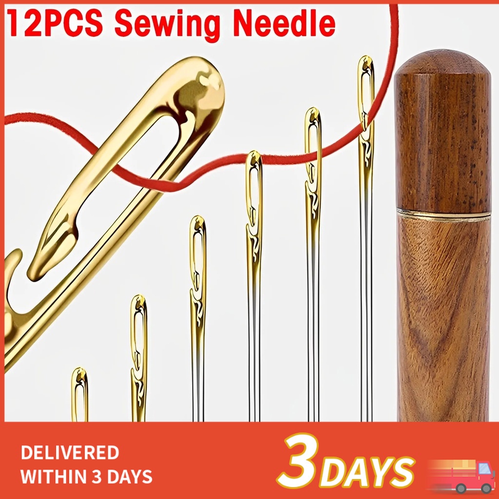 Side Hole Blind Sewing Needles/Stainless Steel Elderly Self Threading ...