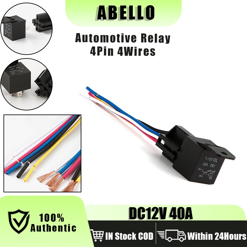 Durable JD1912 40A Relay With socket DC 12V 4pin Flame-retardant shell ...