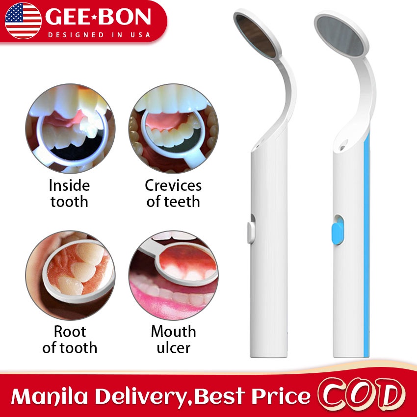 GEEBON Dental Mirror With Led Inspect Instrument Checkin Mirror Dentist ...