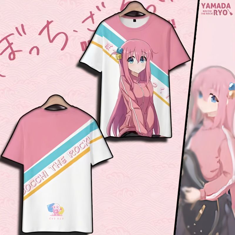 Unisex Anime Cos BOCCHI THE ROCK! Hitori Gotoh Ijichi Nijika Cotton ...