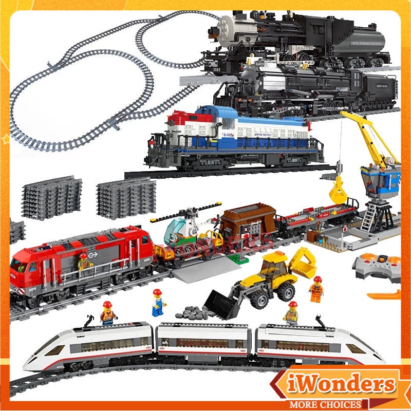 Heavy-Haul Train Steam Blocks Locomotive Children Toys High-speed ...