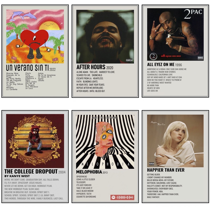 Classic Music Band Singer Poster A4 Paperboard Music Album Poster Art ...