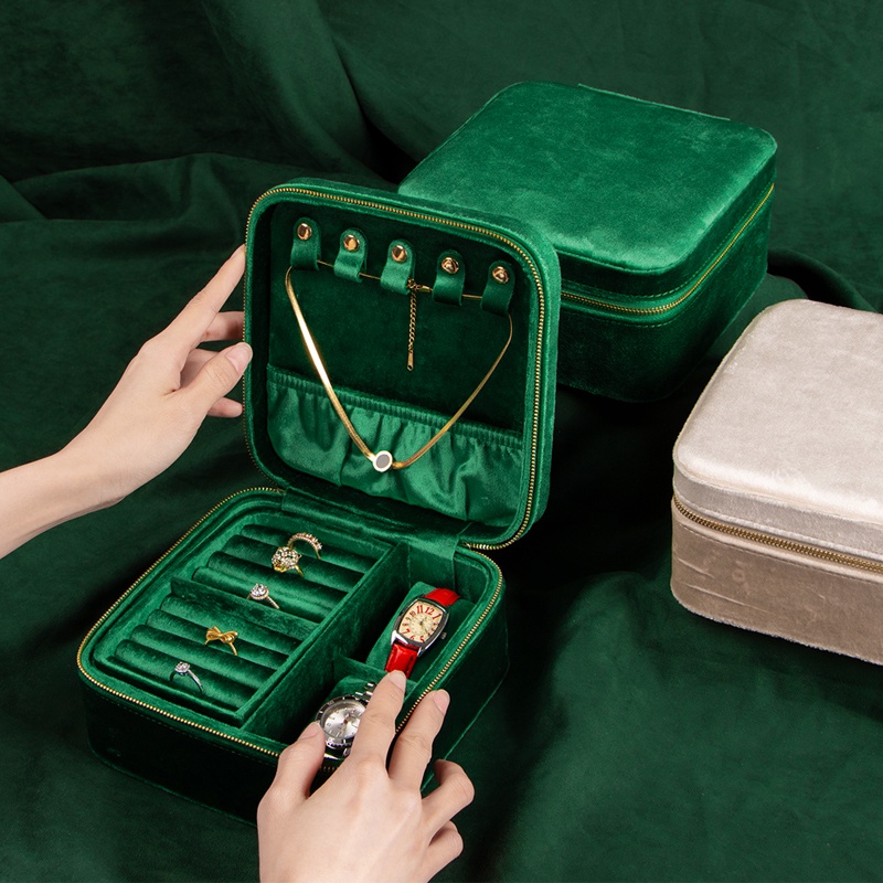 SPMC Multifunctional Watch Necklace Storage Box High Quality Velvet ...