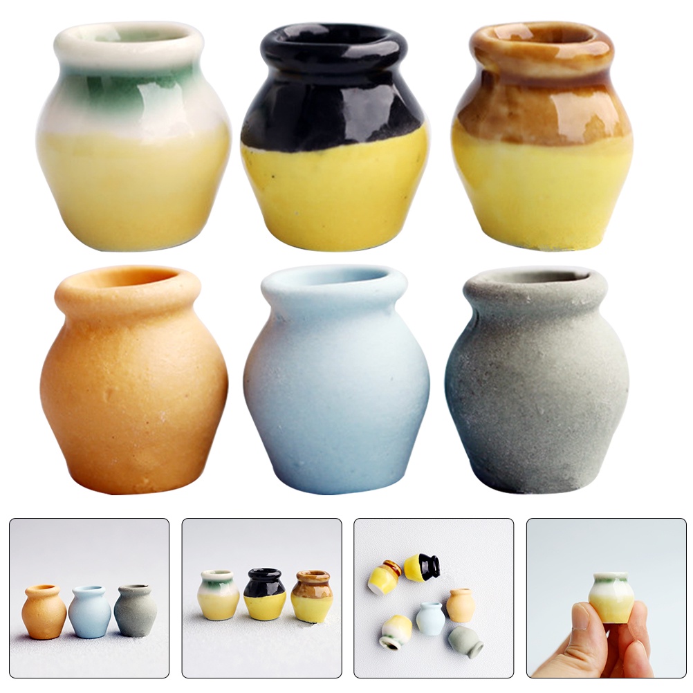 Simulation Vase Kids Mini Toys Porcelain Terracotta Clay Flower Pots ...