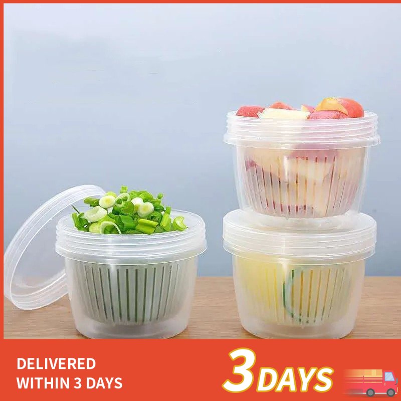Storage Box Fresh-keeping Box Kitchen Storage Vegetable Draining Fresh ...