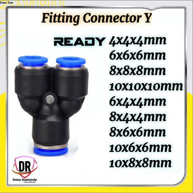 Slip LOCK Y PNEUMATIC PU PUSH IN Fittings Connector 3-prong Hydroponic ...