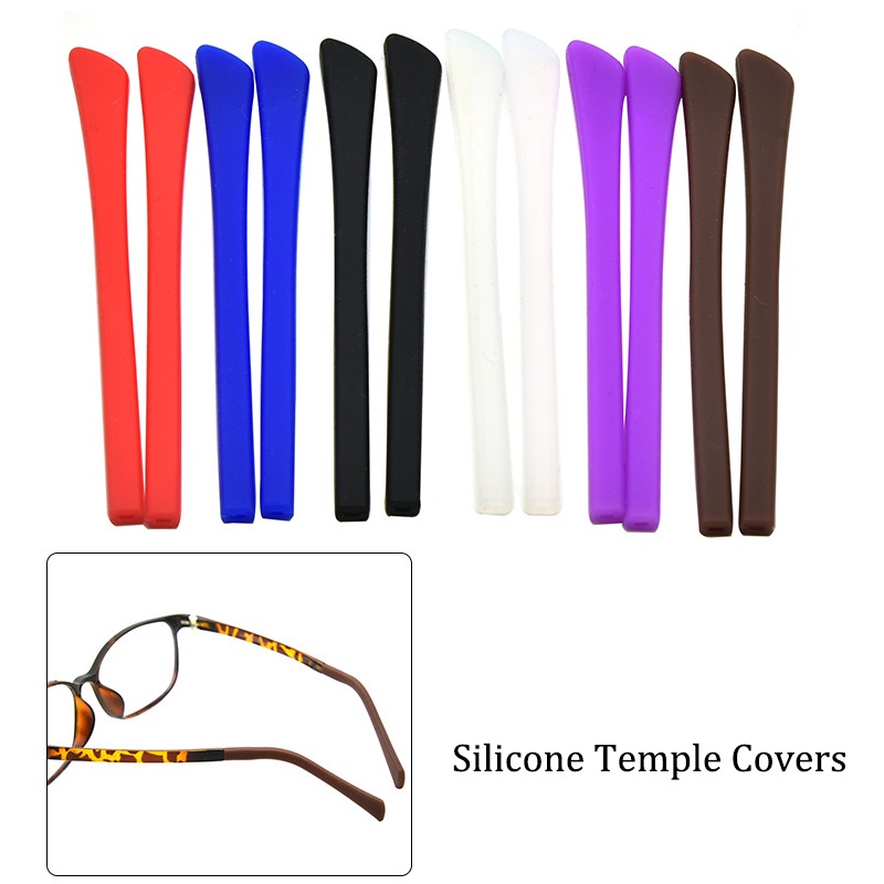 Non-slip sleeves for silicone glasses legs Men's and women's myopia ...