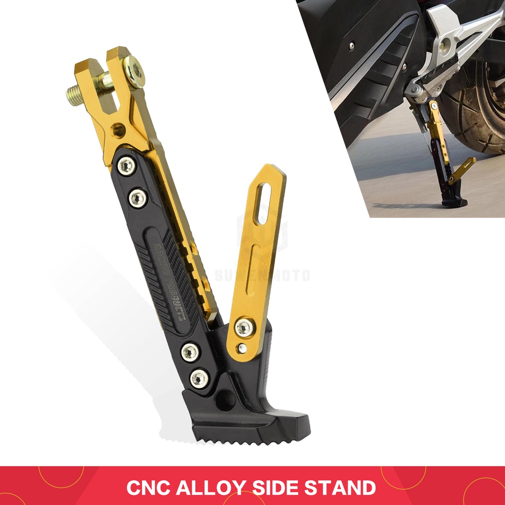 Side Stand CNC Full Aluminum Alloy Adjustable Foot Kickstand Support ...