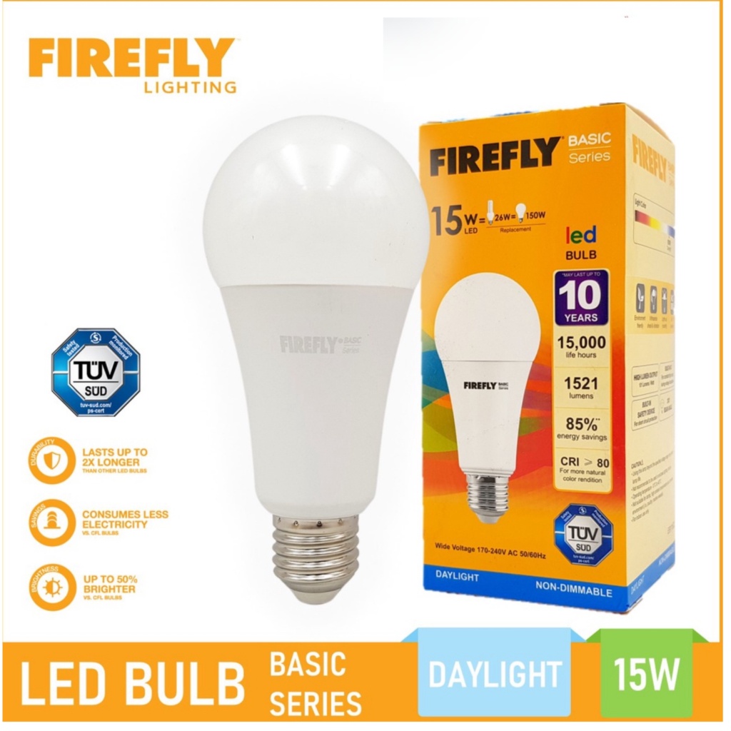 Firefly LED Bulb 15watts Daylight | Shopee Philippines