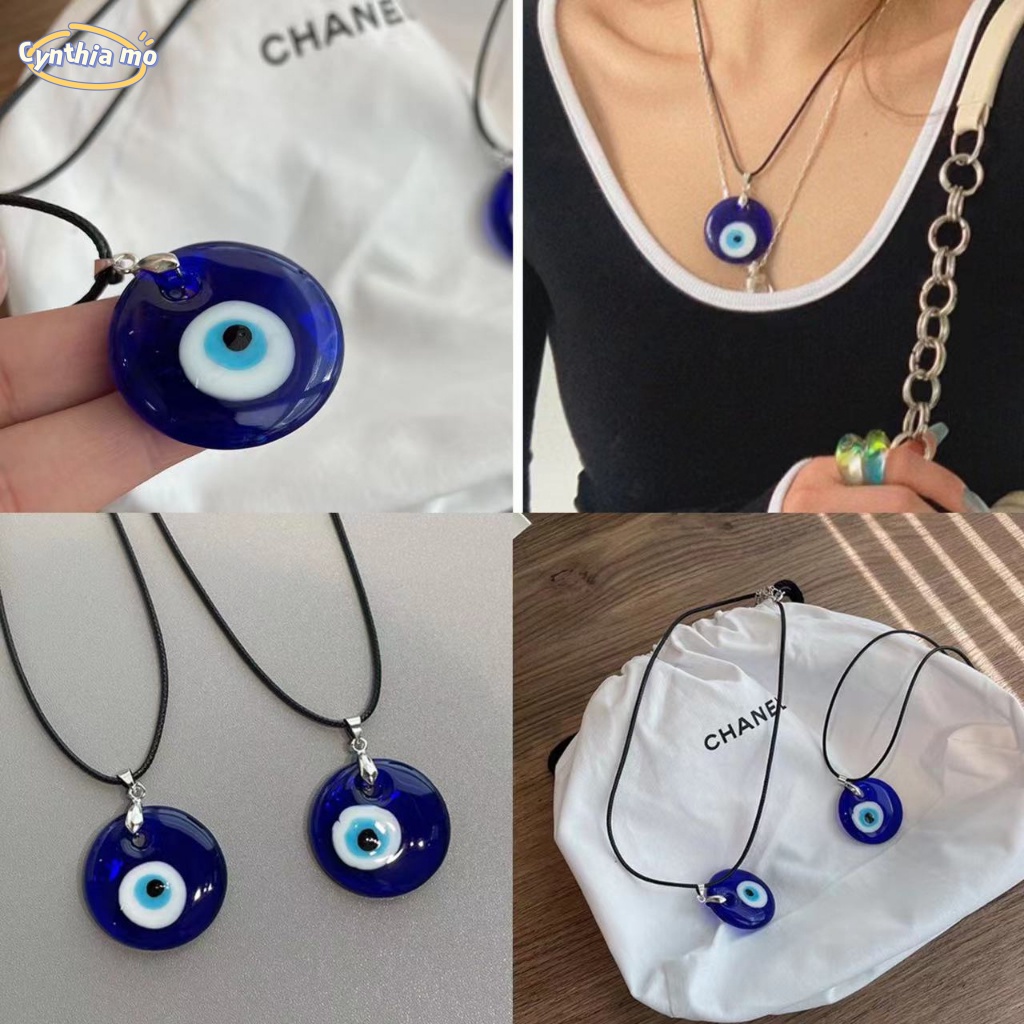 Devil Eye Necklace Fashion Pendant Couple Necklace Devil's Eye Glass ...