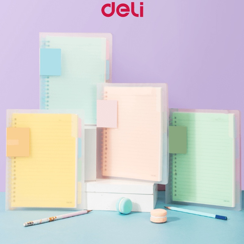 Deli A5/B5/A4 Binder Notebook With Loose-Leaf Refill Notebook School Supplies EN020 EN021 ...