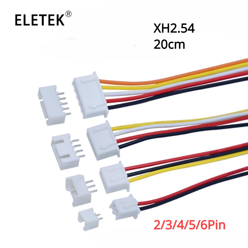 5Set JST XH2.54 XH 2.54mm Wire Cable Connector 2/3/4/5/6 Pin Pitch Male Female Plug Socket 20cm ...