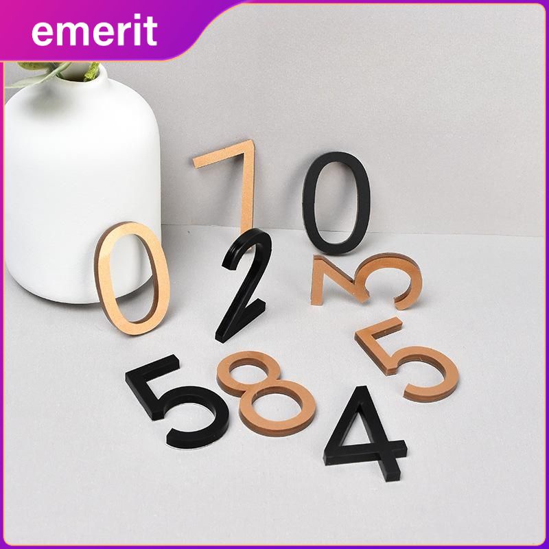 3d Self Adhesive Door House Number Sign Sticker Apartment Office Room ...