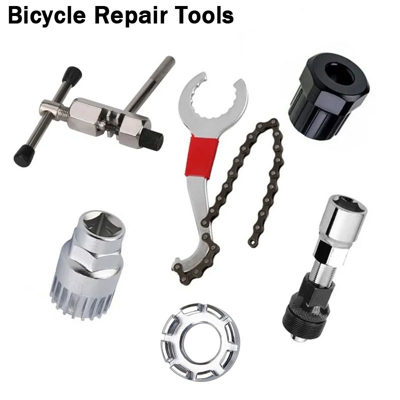 6PC Bike Repair Tool Set Kit BB Remover Chain Cutter Crank Puller Chain ...