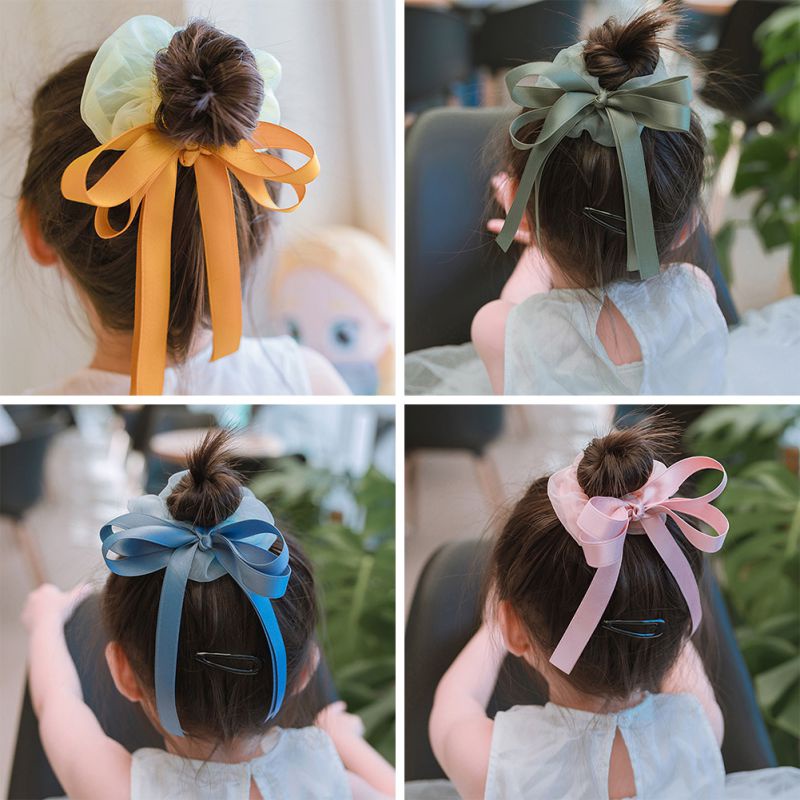 Girl Princess Hair Cord Sweet Versatile Hair Cord French Solid Color ...
