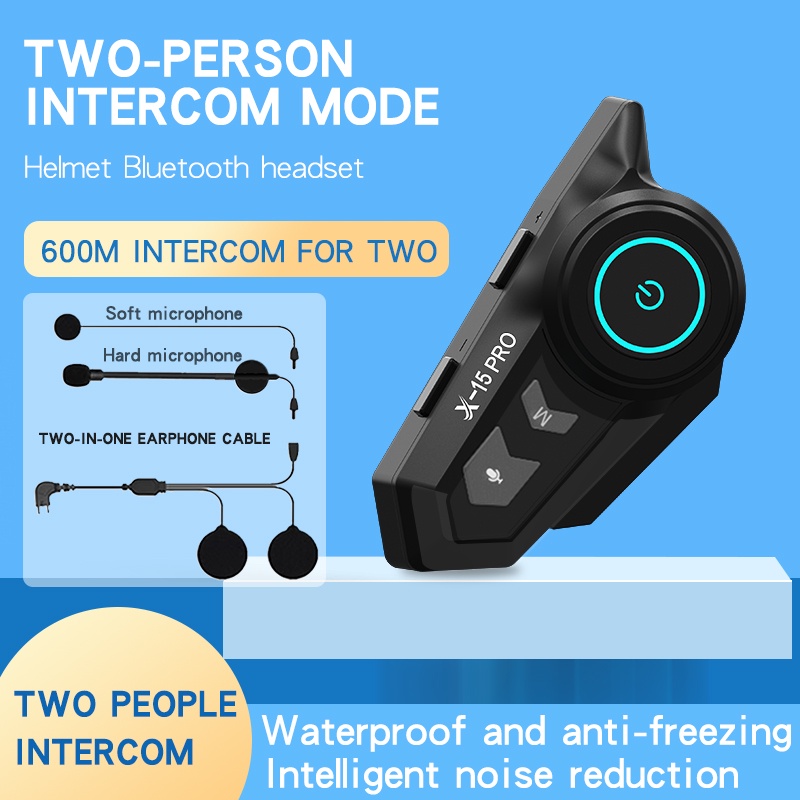 Bluetooth Motorcycle Helmet Intercom Headset IP67 Waterproof Noise ...