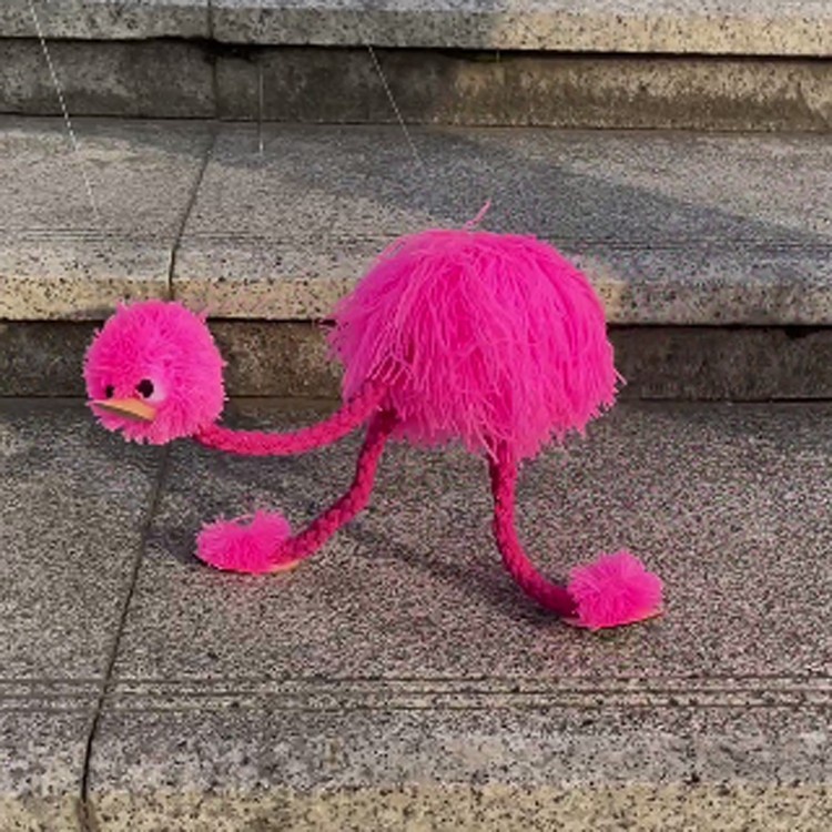 Marionette Bird Doll Funny Pull String Dancing Ostrich Puppet Doll ...