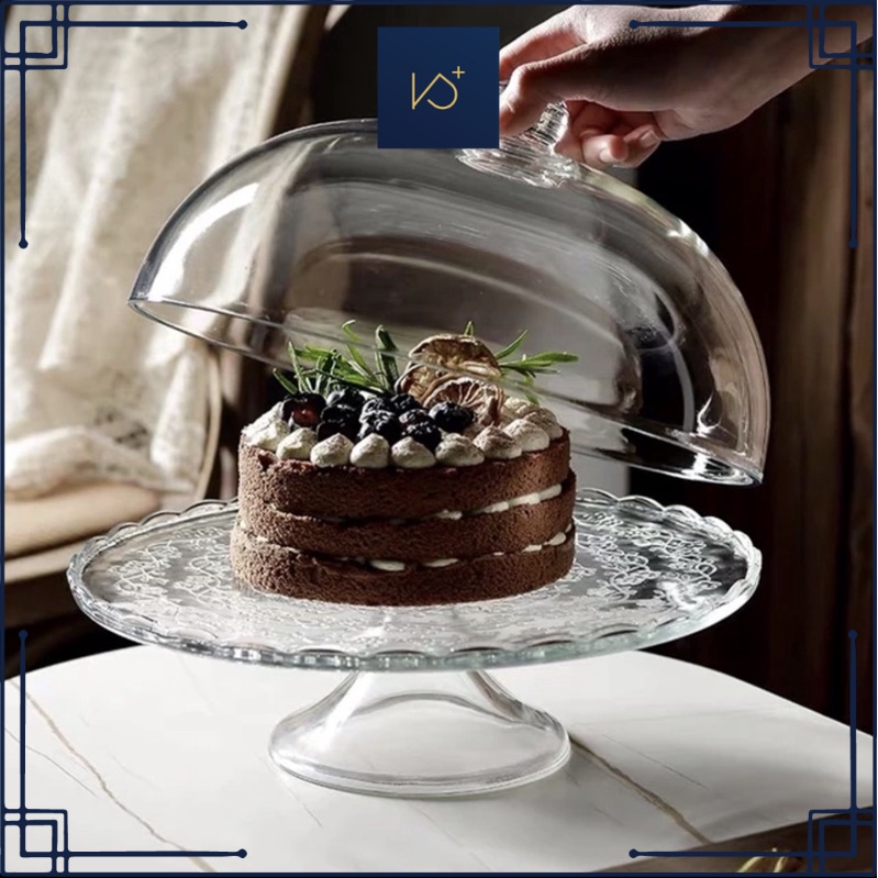 Kitchen Plus Transparent Party Cupcake Glass Cake Stand / glass fruit ...