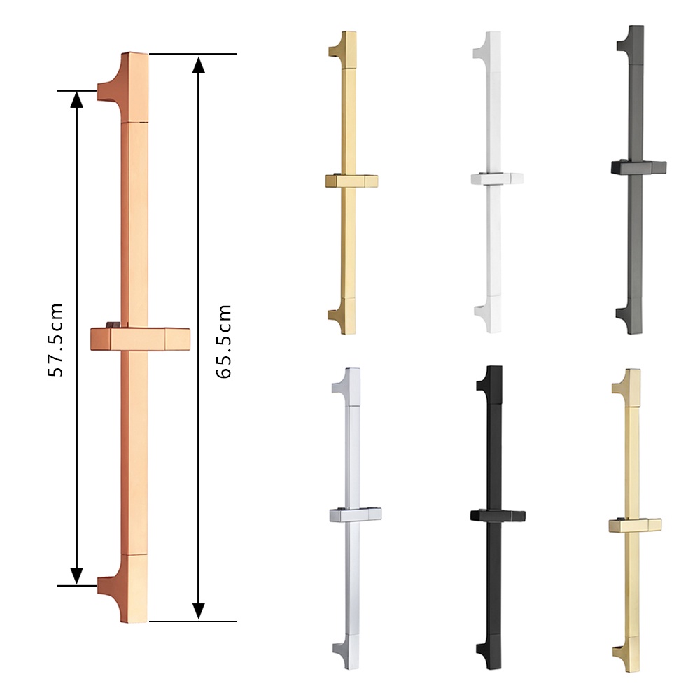 Wall Mounted Adjustable Slide Shower Bar Bathroom Shower Riser Sliding ...