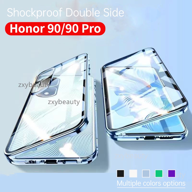 360° Shockproof Double Side Transparent Casing For Honor 90 Pro 5G 2023 Phone Case Magnetic ...