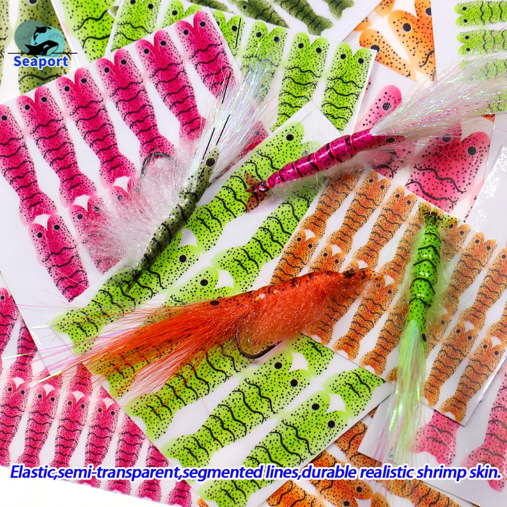 Fly Fishing Tying Material, Realistic Shrimp Skin Thin Film Wrap Prawn ...