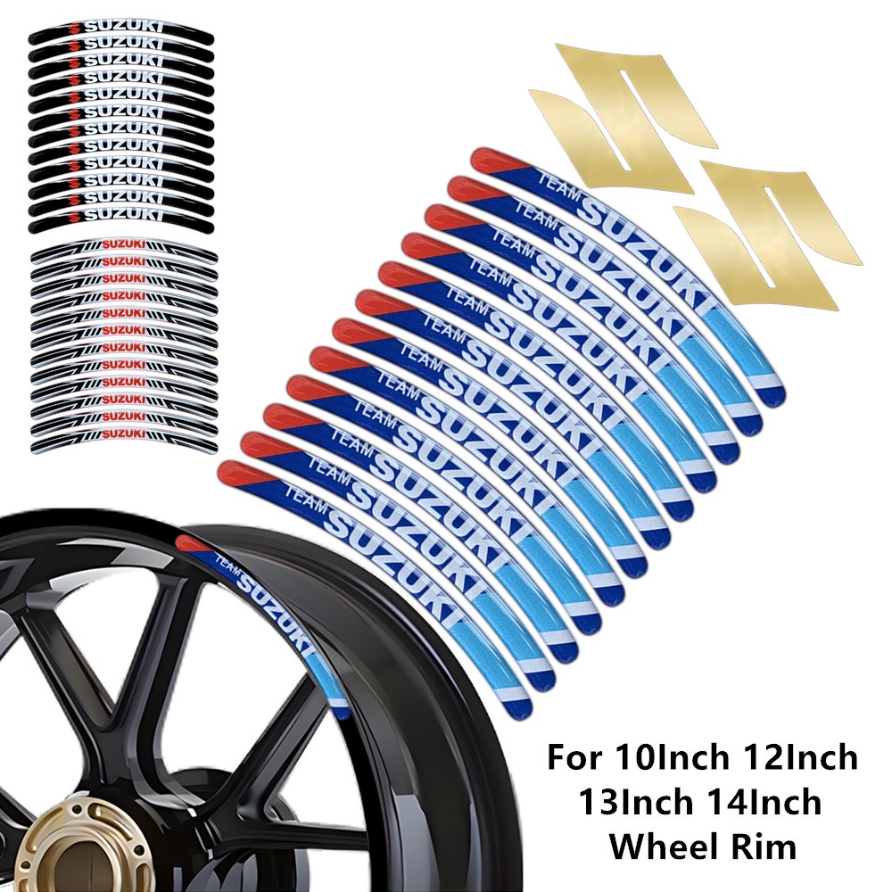 Motorcycle Epoxy Rim Sticker SUZUKI 3D Gel Nickel Logo Badges 10Inch ...