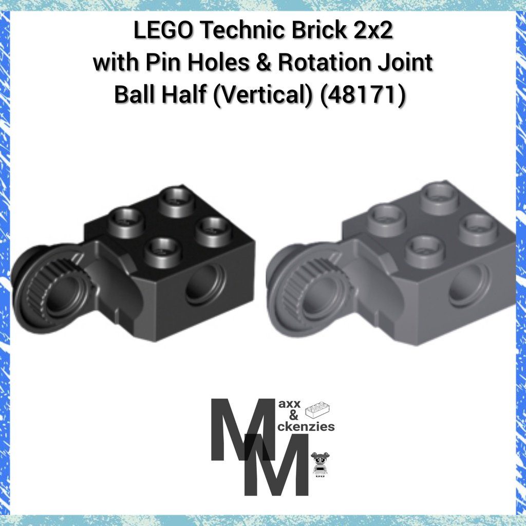 Technic Brick Modified 2x2 with Pin Holes and Rotation Joint Ball Half ...
