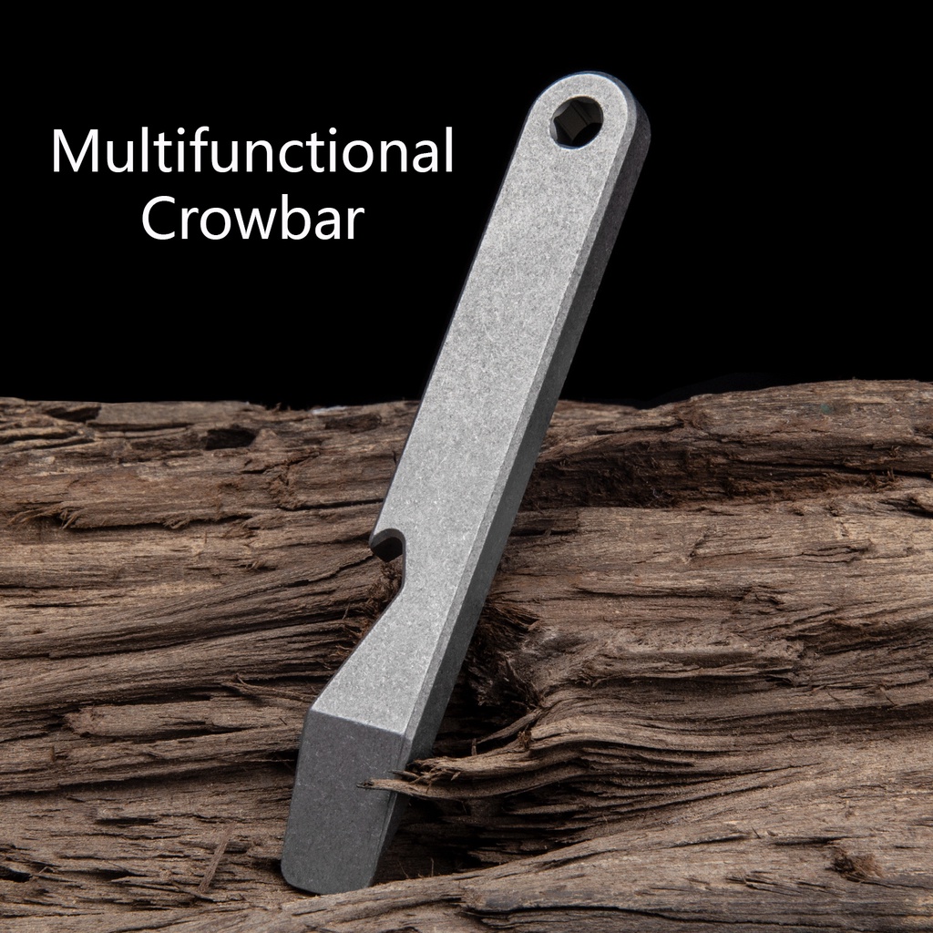 CNEDC Titanium Alloy Crowbar Outdoor EDC Multifunctional Crowbar Tool ...