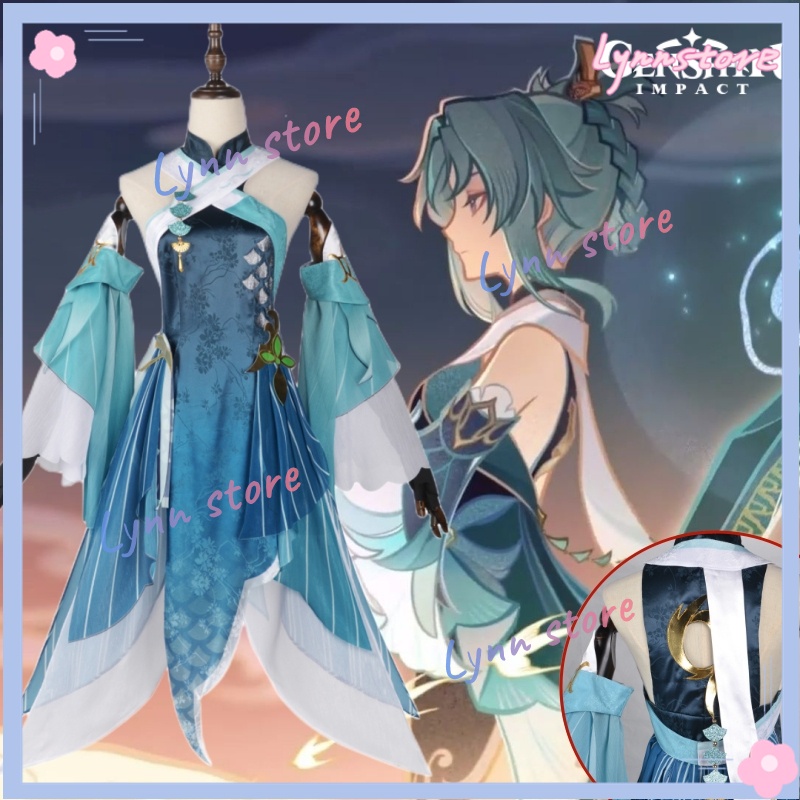 New Game GENSHIN IMPACT Madame Ping Cosplay Costume Liyue Adepti ...