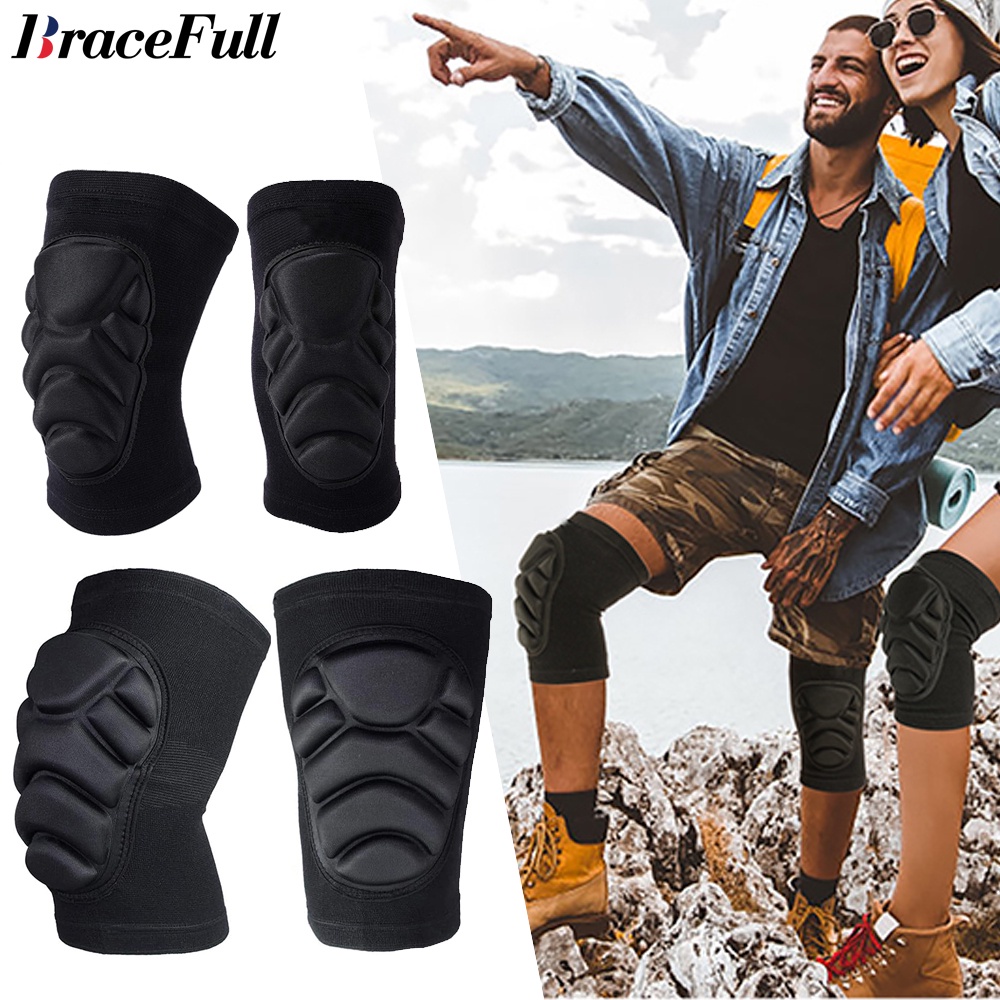 1Pair Knee Elbow Pads,Thick Sponge Collisioned Kneepads for Sports Work ...