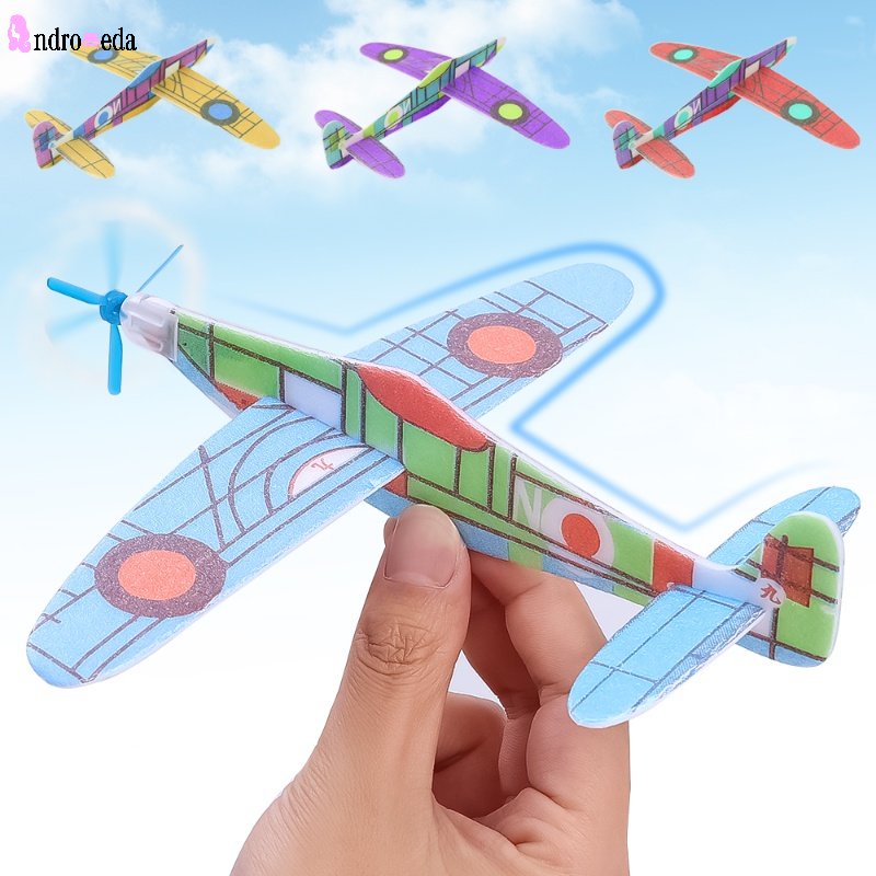 DIY Hand Throw Flying Glider Planes Model Toy Portable Removable Foam ...