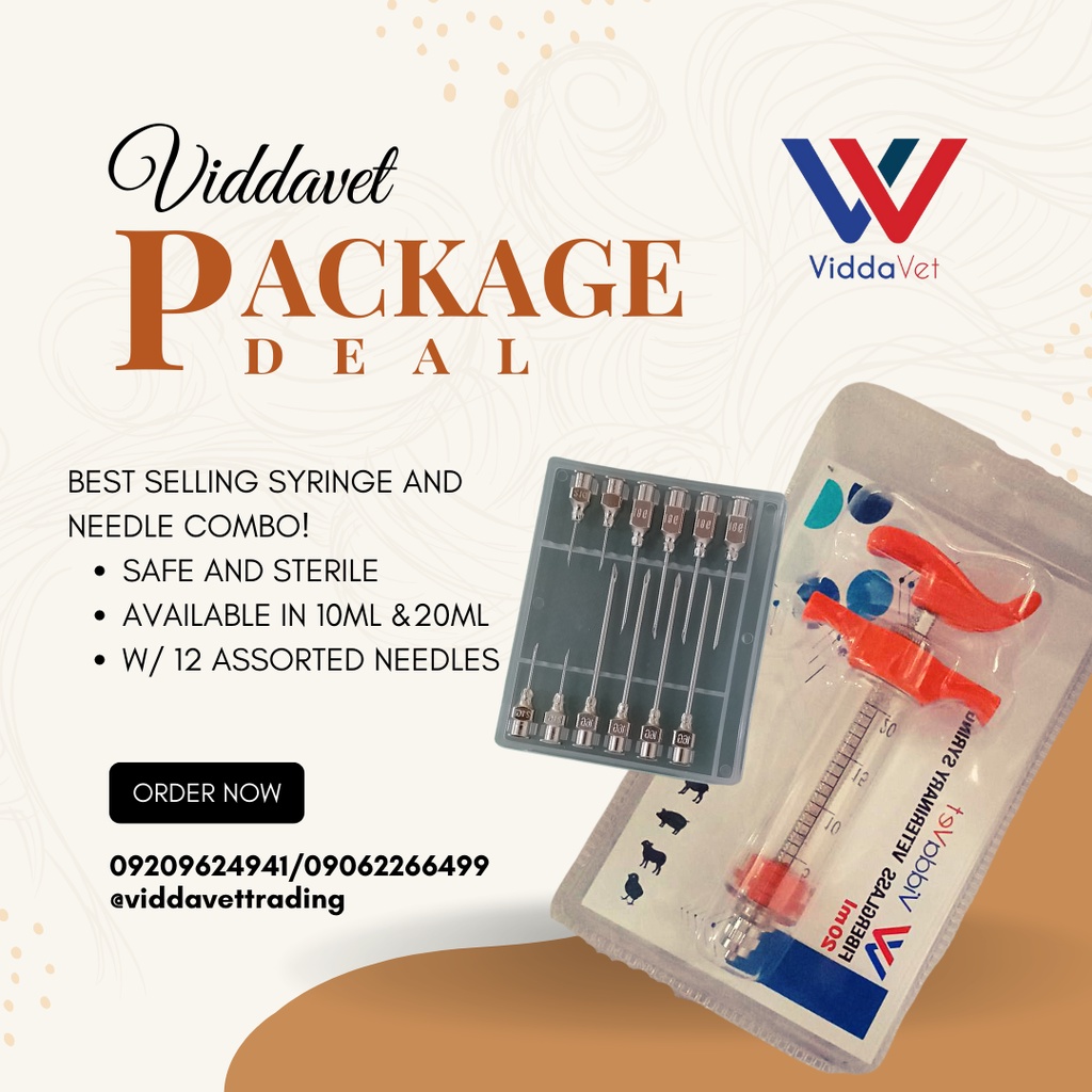 Viddavet 1-pc Syringe with 12pcs assorted needles for animal ...