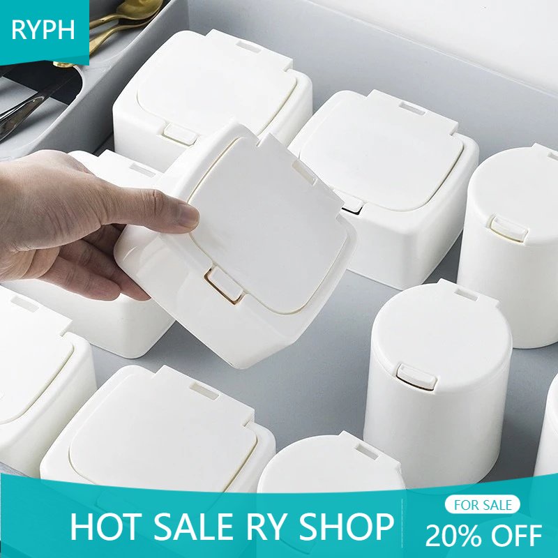 Simple pop lid-type mini storage box household small items with labels ...