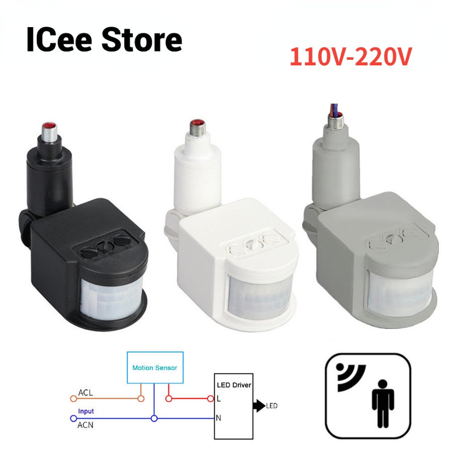 PIR Motion Sensor 220V 110V Adjustable PIR Movement Detector Automatic ...