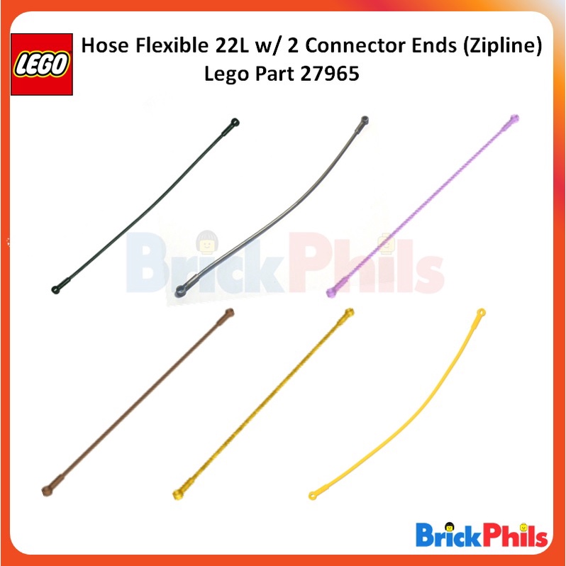 Lego Part 27965 Hose Flexible 22L w/ 2 Connector Ends (Zipline ...