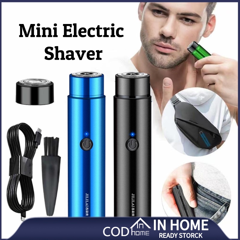 Mini Electric Shaver for Men Portable Electric Razor Beard Knife USB ...