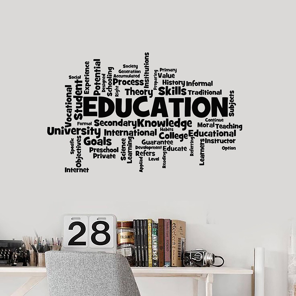Teaching Education Vinyl Wall Decal Words Clouds School Classroom ...