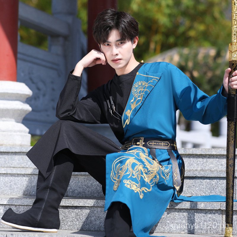 new 2022 summer new original surprised pattern men's clothing Hanfu ...