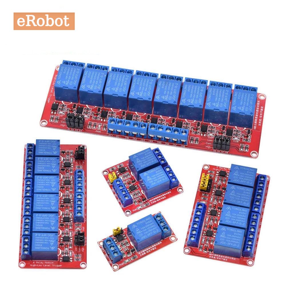 Relay Module 1 2 4 6 8 Channel 5V 12V 24V Relay Module Board Shield ...