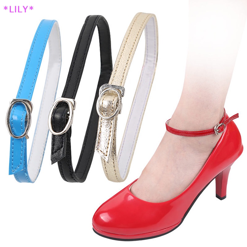 LILY> Womens Detachable Shoe Straps with Buckle High Heels Anti Slip ...