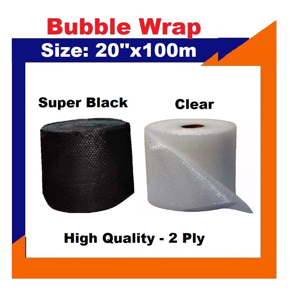Bubble Wrap (20''x100m) (Super Black and Clear) | Shopee Philippines